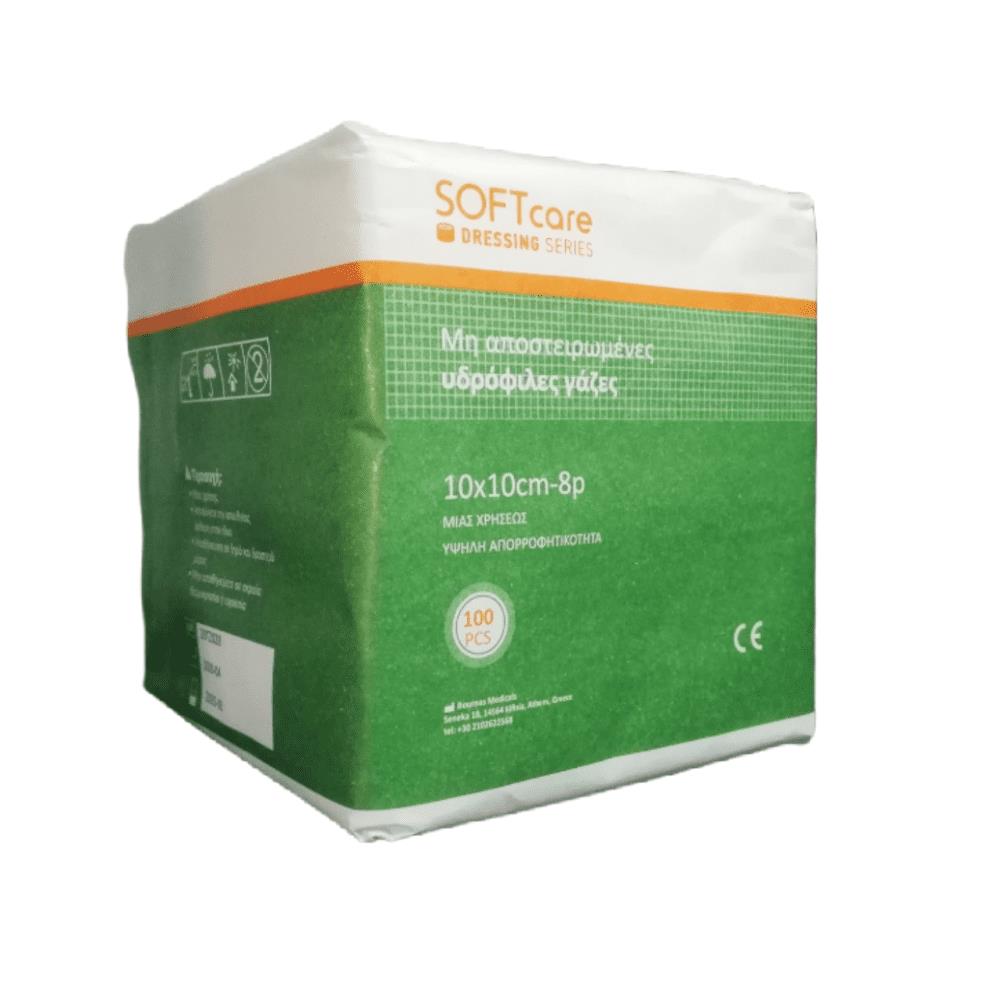 Softcare Γάζα Απλή 10cmx10cm-8ply 100τμχ - Χαρίτος